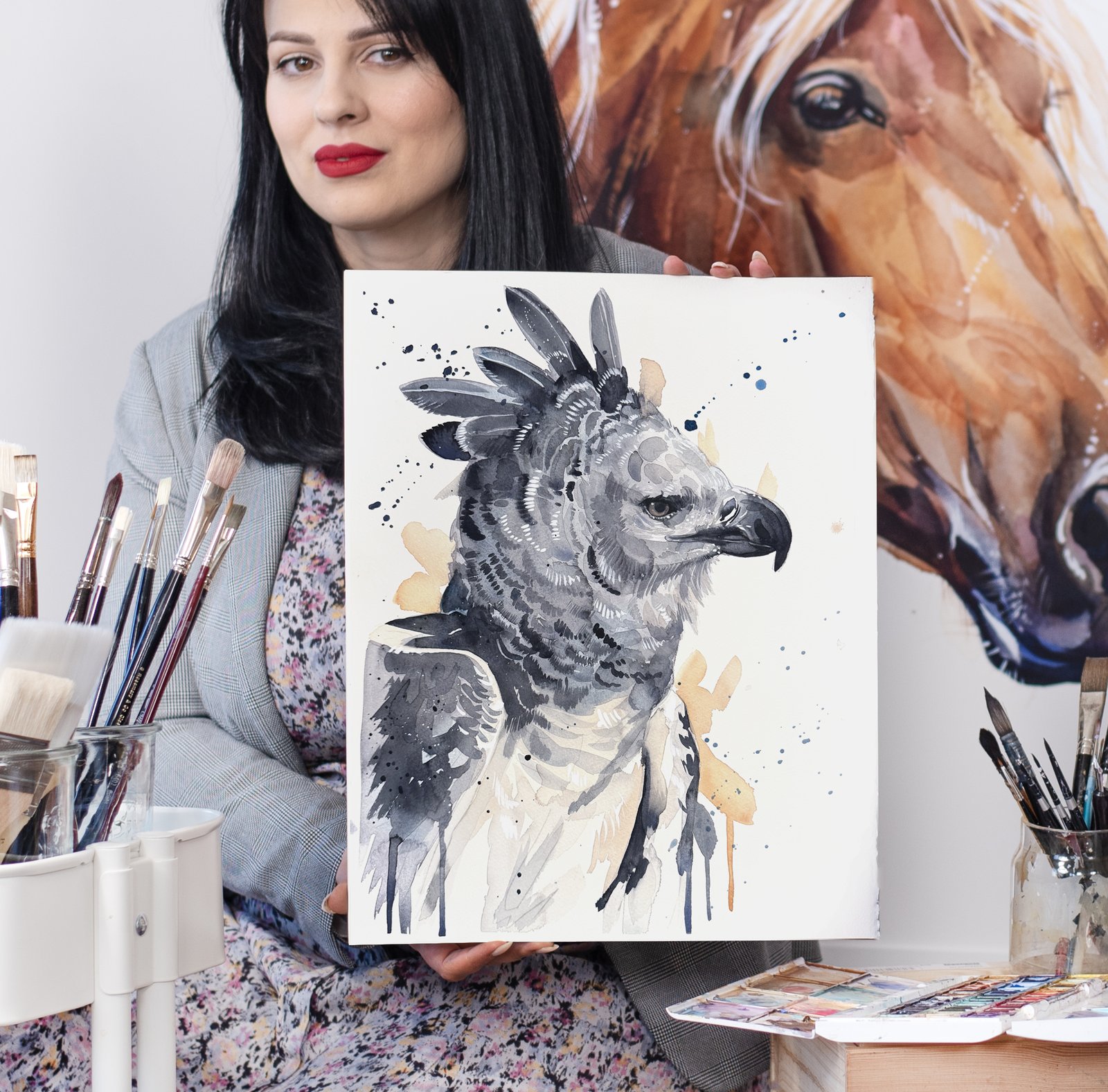 "Harpy eagle" Original Watercolor Painting